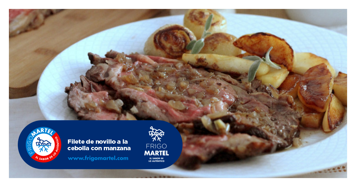 Filete de novillo a la cebolla con manzana » Frigo Martel