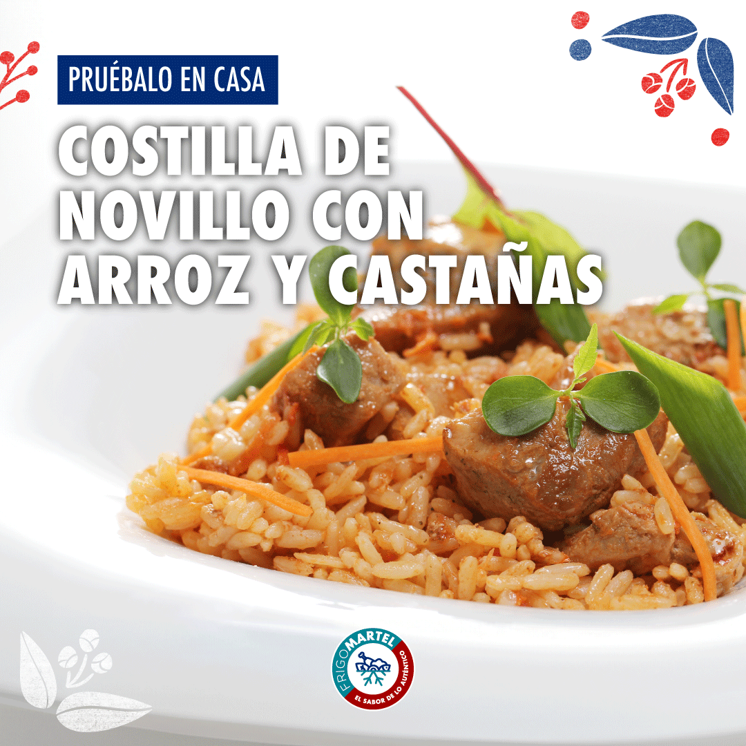 Costilla de novillo con arroz y castañas » Frigo Martel » Receta